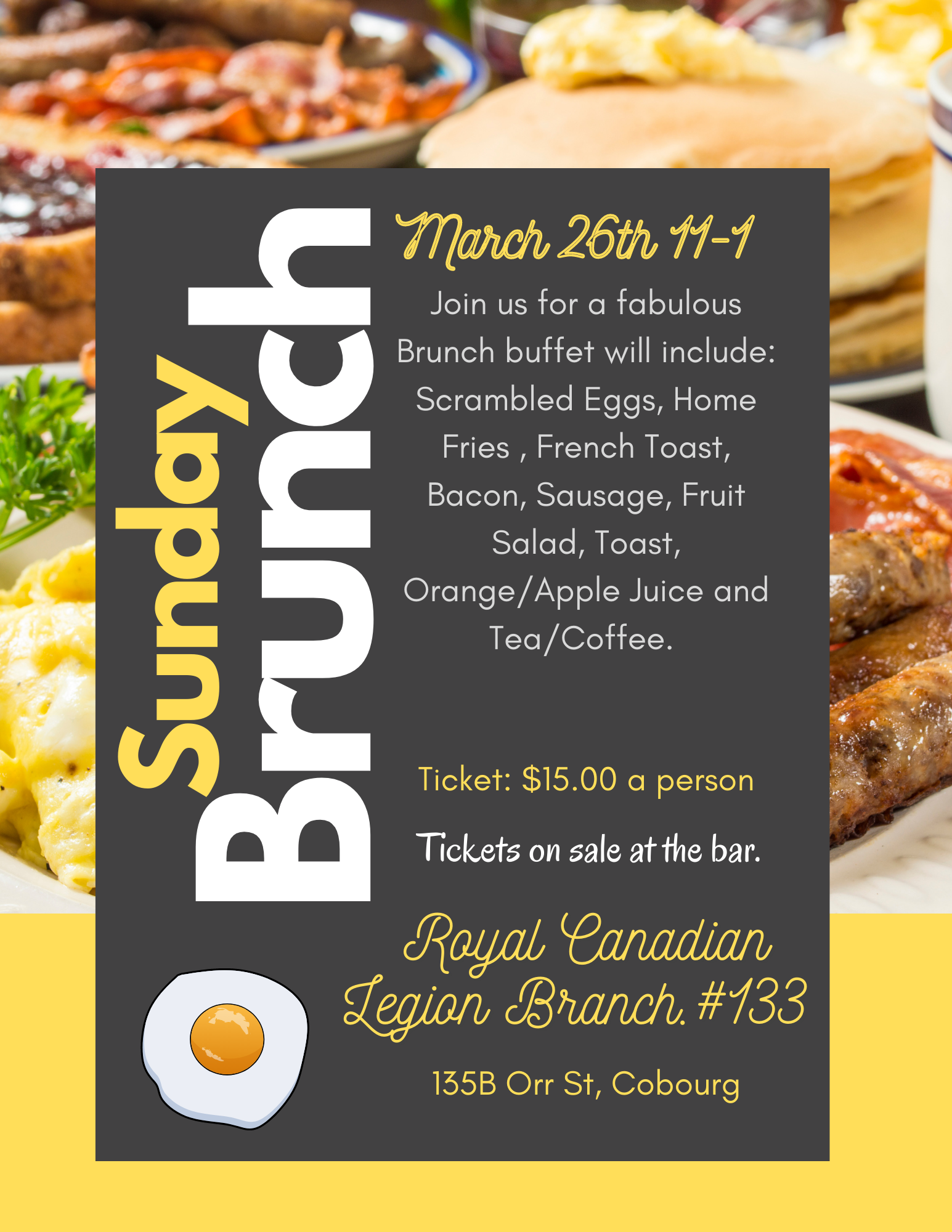 Sunday Brunch - The Cobourg Legion
